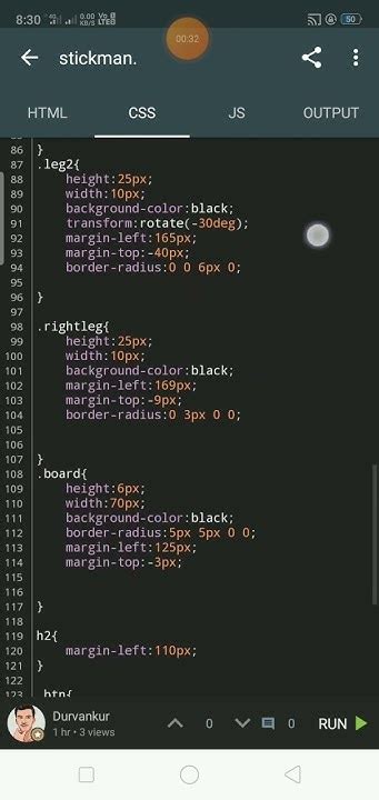 Stickman Using Html And Css Codes Dlearner2498 Youtube