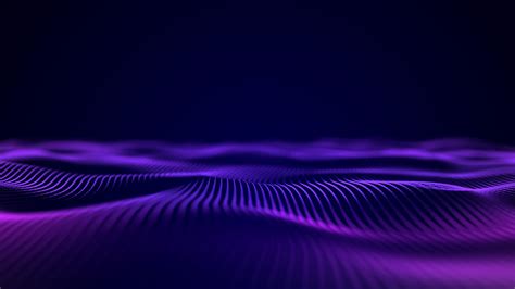 Abstract Waves Oscillation Abstract Glowing Digital Cyber Wave Made Of Particles And Dots Moves