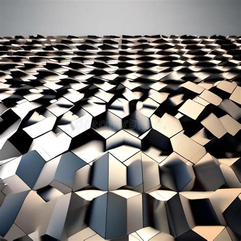 A Three Dimensional Grid Of Cubes Rotating And Shifting Creating An