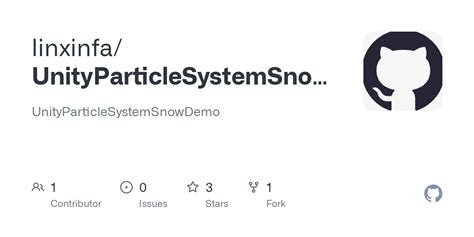 Github Linxinfa Unityparticlesystemsnowdemo Unityparticlesystemsnowdemo