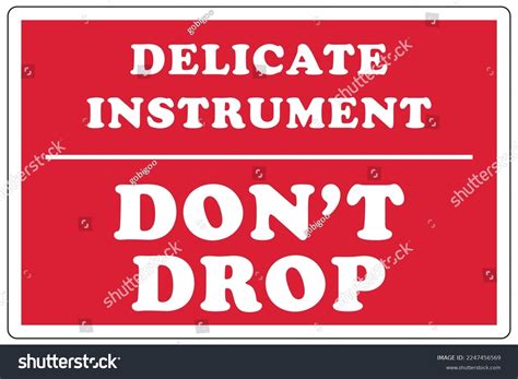 Shipping Storage Labels Fragile Delicate Instrument Stock Vector