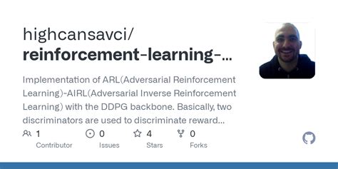 GitHub Highcansavci Reinforcement Learning Arl Airl Implementation