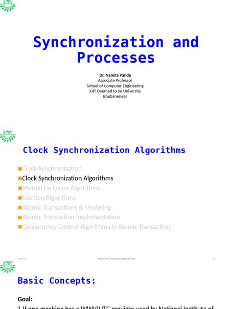 L14 Syncronization Algorithm Namita Pdf Operating System
