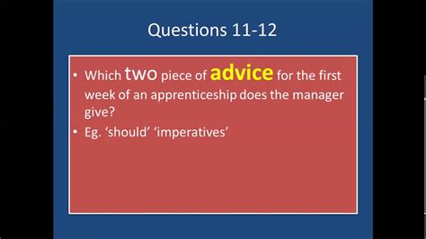 Analyzing Questions Section 2 Test 1 Listening Youtube