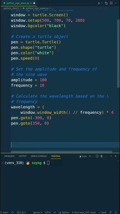 Creating A Mesmerizing Sine Wave Animation With Turtle In Python