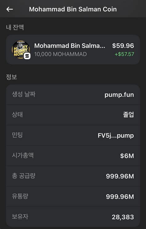 모하메드 빈 살만 코인 등장 ㅋㅋ 가상화폐 에펨코리아