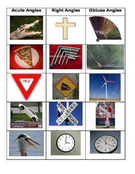 Types Of Angles Concept Sort By Andy S Awesome Accessories TPT