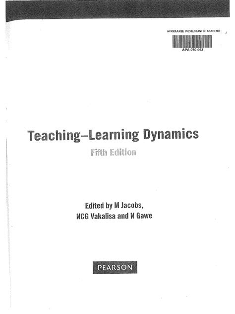 Teaching And Learning Dynamics Chapter 1 Pdf