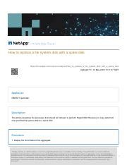 How To Replace A File System Disk With A Spare Disk Course Hero