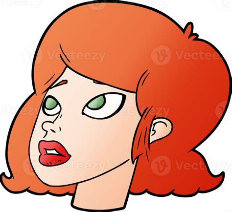 Cartoon Redhead Girl Png
