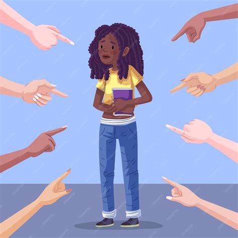인종 차별 일러스트 컨셉 무료 벡터