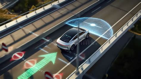 Autonomous Self Driving Car On Highway Demonstrates Futuristic Ai Navigation Smart Safety And