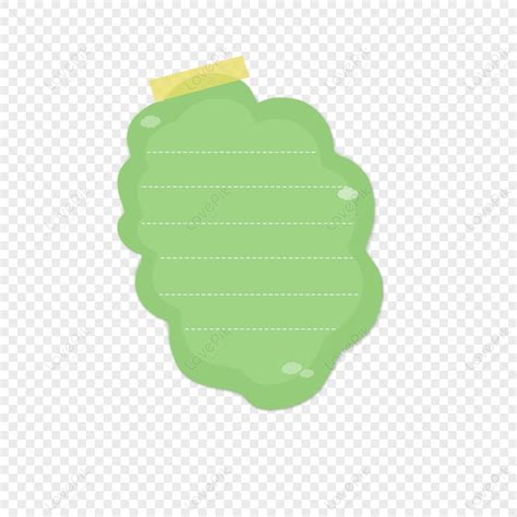녹색 불규칙 노트 스티커 일러스트 메모지 테이프테잎상표 Png 일러스트 무료 다운로드 Lovepik