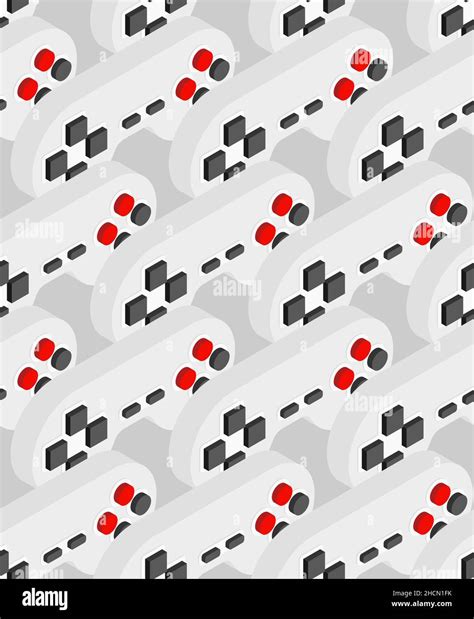 Joystick Pattern Seamless Gamepad Background Control Knob Video Game Texture Stock Vector