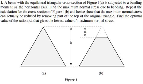 Solved 1 A Beam With The Equilateral Triangular
