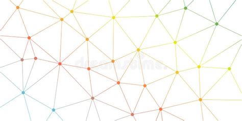 Abstract Vector Triangle Background Colorful Bright Polygonal Network Pattern Stock Vector