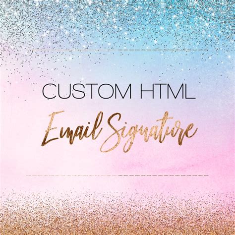Custom HTML Gmail Signature Design Email Signature Graphic Etsy