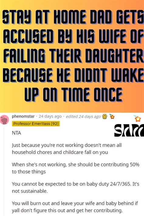 Stay At Home Dad Gets Accused By His Wife Of Failing Their Babe Because He Didnt Wake Up On