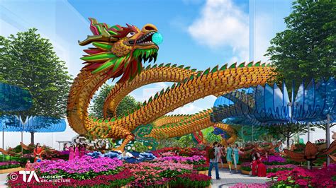 Đường Hoa Nguyễn Huệ Tết 2024 Sẽ Có Cặp đôi Linh Vật Rồng Dài Hơn 100m Ngậm Ngọc