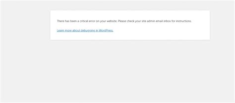 How To Fix There Has Been A Critical Error On Your Website