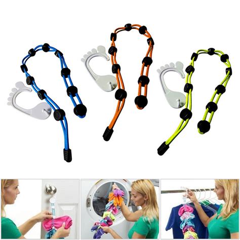 Badu Bg Регулируем органайзер за чорапи Държач за съхранение Висящ противоплъзгащ се сушител