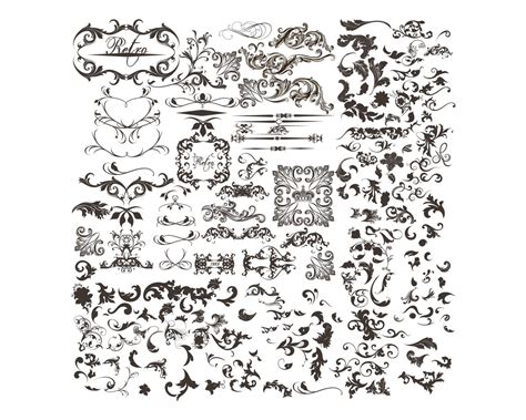 Decorative Lines Svg Lines Eps Banner Collection Pattern Line Digital Decorative Digital