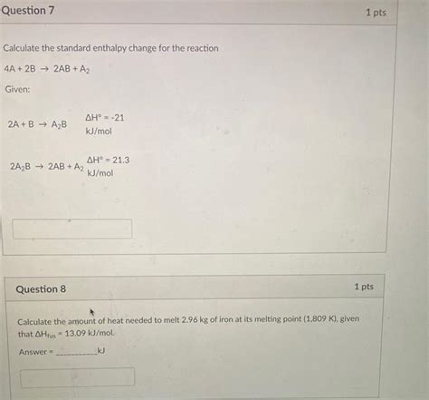Solved Calculate The Standard Enthalpy Change For The Chegg