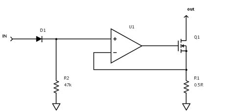 Operational Amplifier High Power Opamp Based Constant Current Source