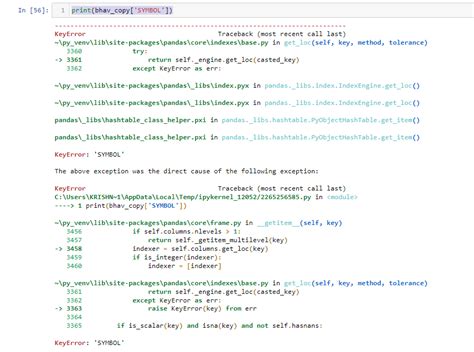 Python How Can I Fetch Only This Symbol Column From My Dataframe