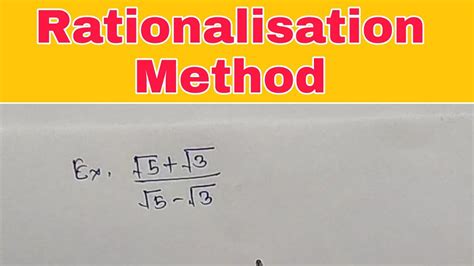 Fast Rationalisation Methodmath Youtube