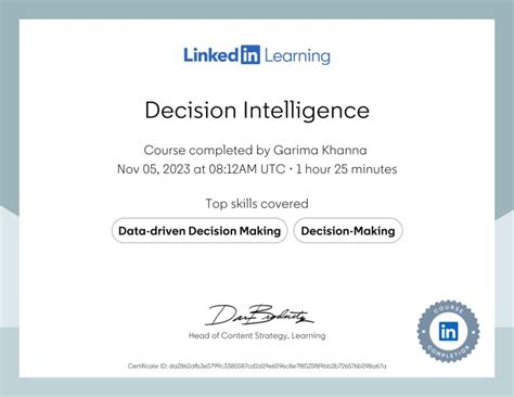 garima khanna on linkedin certificate of completion