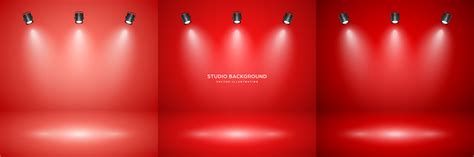스포트라이트 효과가있는 빈 빨간색 스튜디오 추상적 인 배경 제품 쇼케이스 배경 무대 조명 벡터 일러스트 레이 션 0명에 대한 스톡 벡터 아트 및 기타 이미지 Istock