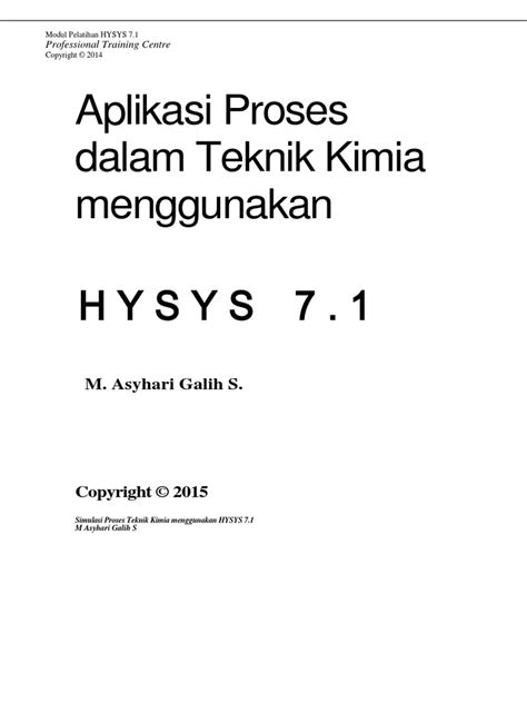 Pdf Modul Hysys 7 1 Tambahan Logical Operation Individual Adjust