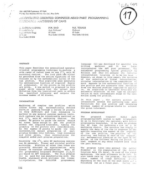 Pdf An Operator Oriented Computer Aided Part Programming System For