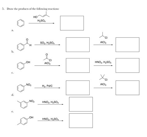 Solved Draw The Products Of The Following Reactions Chegg