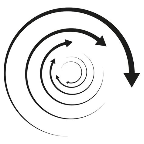 Premium Vector Rotating Arrows Concentric Radial And Circular Arrow
