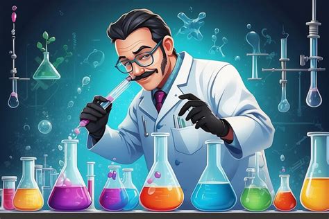 Scientific Illustrations Chemistry Lab Experiments Premium Ai