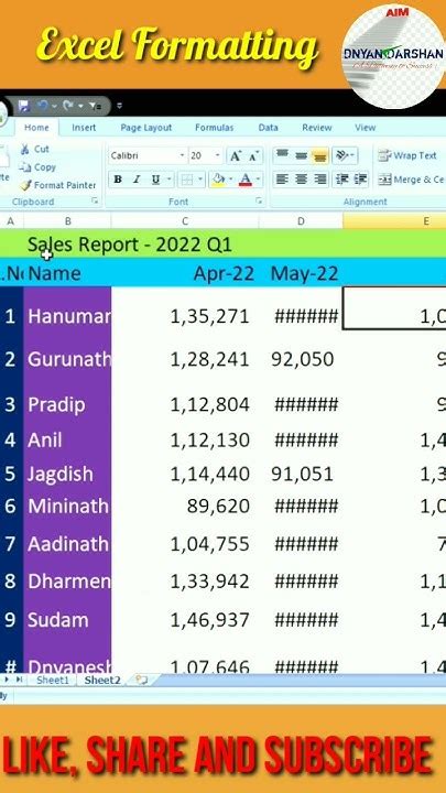 Excel Formatting Easy Tricks Shorts Excelshorts Youtube
