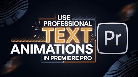 How To Use Professional Text Animations In Premiere Pro Web Design