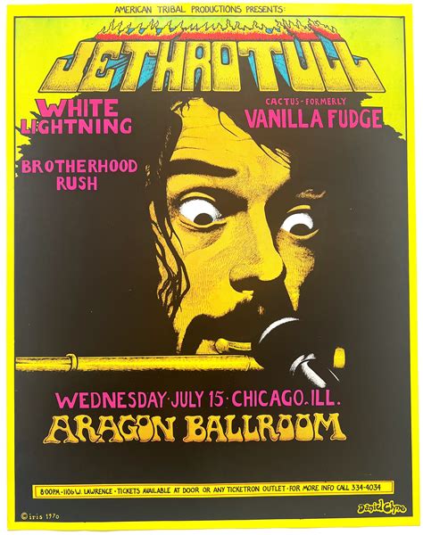 Lot Detail 1970 Jethro Tull Poster Aragon Ballroom Aor Graded 9 6