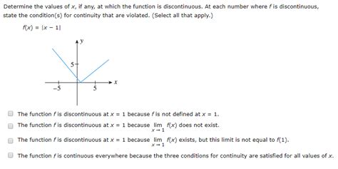 Solved Determine The Values Of X If Any At Which The