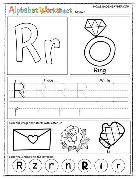 Letter R Printable Worksheet Letter R Activities For Kindergarten