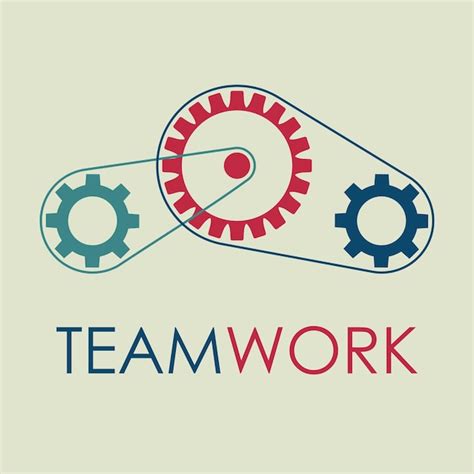 Premium Vector Teamwork With Gears Concept Vector Illustration
