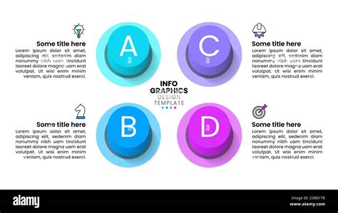Infographic Template With Icons And 4 Options Or Steps Buttons Can Be Used For Workflow Layout