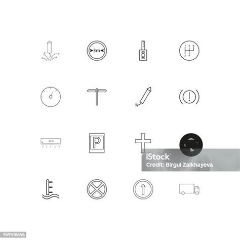 자동차 및 운송 선형 얇은 아이콘 설정합니다 간단한 벡터 아이콘 설명 0명에 대한 스톡 벡터 아트 및 기타 이미지 0명 거리 공기조화 Istock