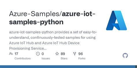 Github Azure Samplesazure Iot Samples Python Azure Iot Samples Python Provides A Set Of Easy