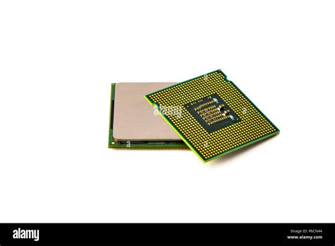 Isolated CPU Or Central Processing Unit On White Background Two CPU And Two Socket Type Studio