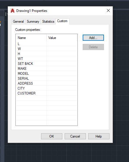 How To Fill In Multiple Dwgprops Custom Fields At Once Excel Autodesk Community