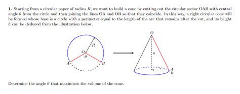 Solved Starting From A Circular Paper Of Radius R We Chegg