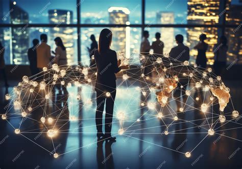 Global Business Structure Of Networking Ai Generative Premium Ai Generated Image